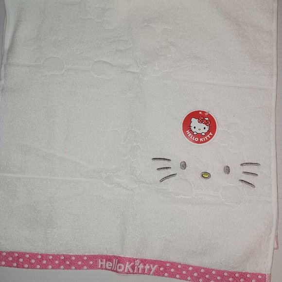 Hello Kitty | Bath | Hello Kitty Sanrio Cotton Hand Towel White Kawaii ...